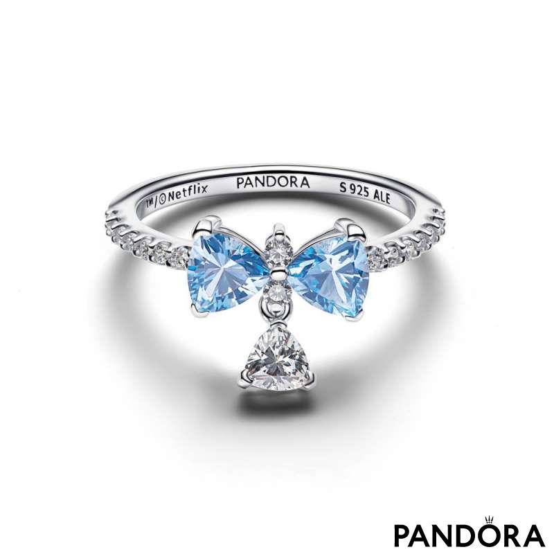 Inel Bridgerton cu fundă albastră | Site-ul oficial al bijuteriilor ...