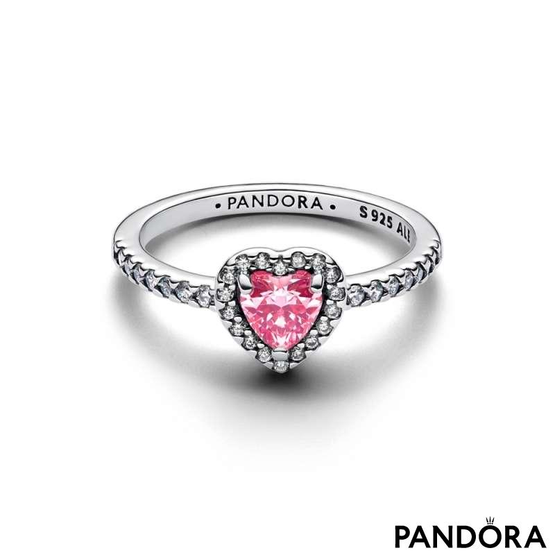 Inel în formă de inimioară roz în relief | Site-ul oficial al ...