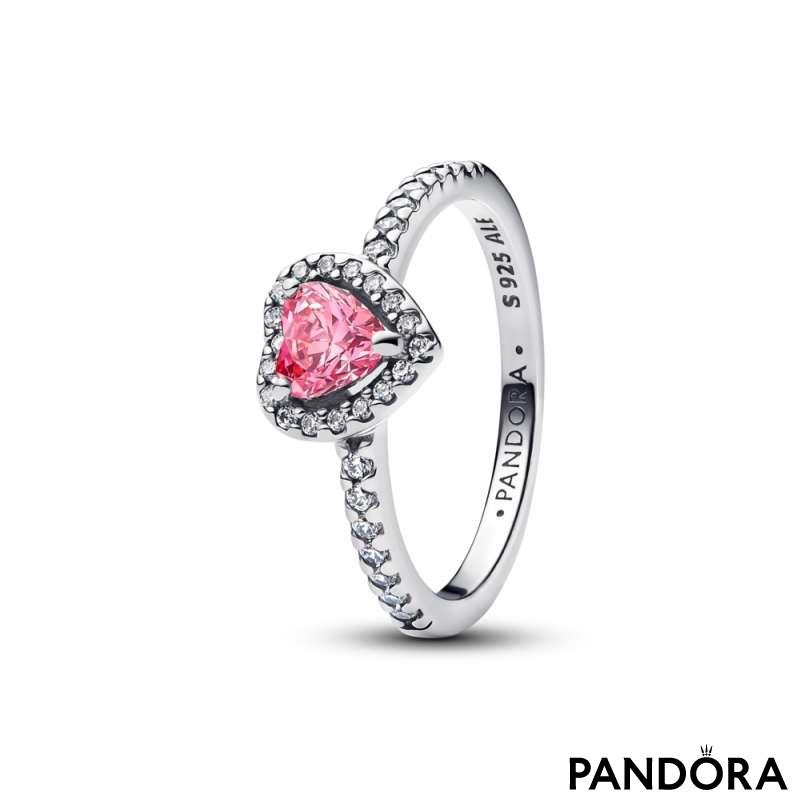 Inel în formă de inimioară roz în relief | Site-ul oficial al ...