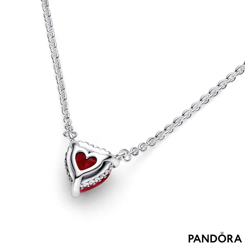 Colier cu pandantiv cu halo strălucitor în formă de inimă. | Site-ul ...