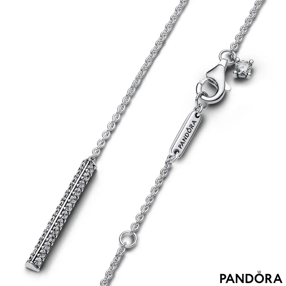 Colier Pandora Timeless cu prismă pavé | Site-ul oficial al ...