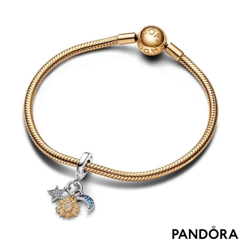 Talisman de tip pandantiv triplu în stil celest în două nuanțe | Site ...